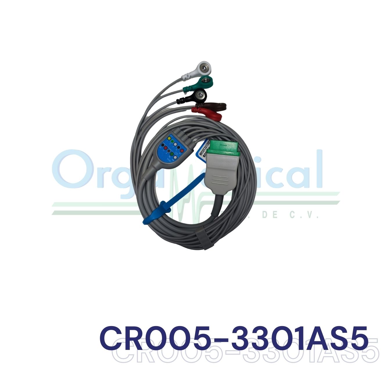 CABLE DE ECG 5 PUNTAS DE BROCHE MARQUETTE MODELOS: Dash 1000, Dash Pro ...